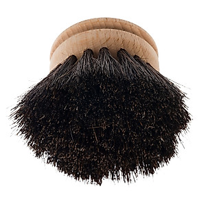 Redecker Silicone Dish Brush Bundle, Includes Interchangeable Natural Horsehair and Tampico Fiber Brush Heads, Sustainable Silicone and Stainless Steel Handle with Hanging Loop, Sand