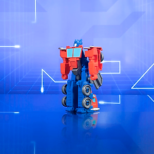 Transformers Toys EarthSpark 1-Step Flip Changer Optimus Prime 4-Inch Action Figure, Robot Toys for Ages 6 and Up