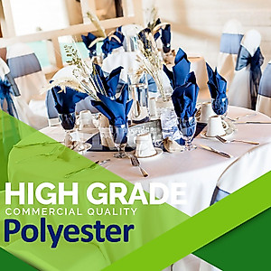 SPRINGROSE Ecoluxe 90 Inch Round White Tablecloth 10 Set | Sleek & Elegant Touch, Crease & Wrinkle Resistant Polyester | for Wedding Receptions, Banquets, Parties, Showers, and Restaurants