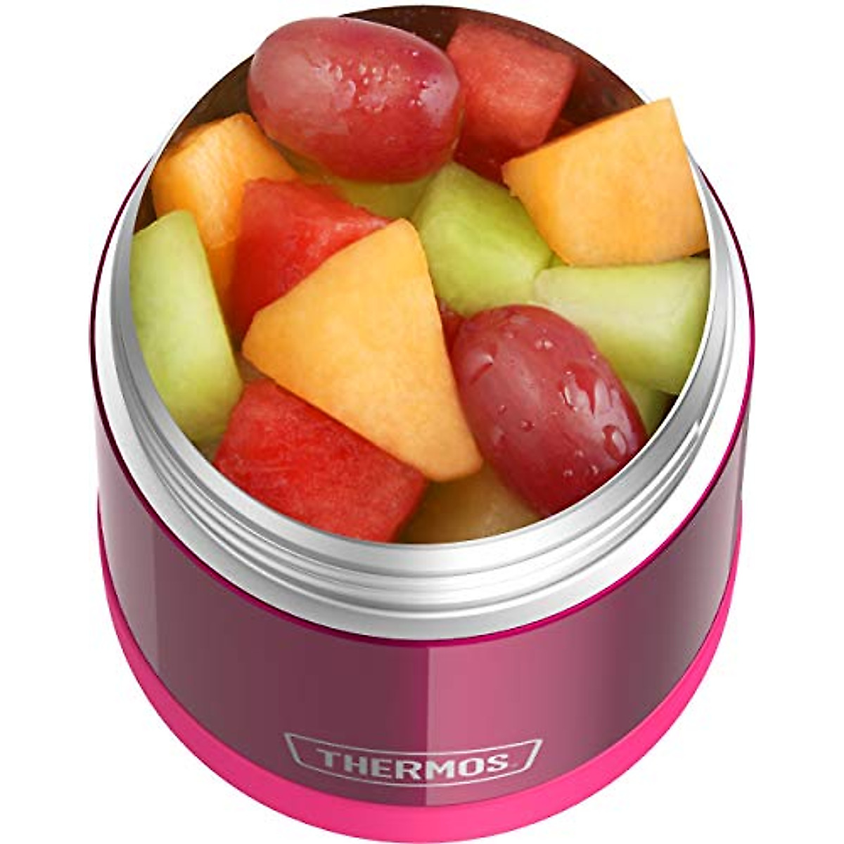 THERMOS FUNTAINER 10 Ounce Stainless Steel Vacuum Insulated Kids Food Jar, Pink