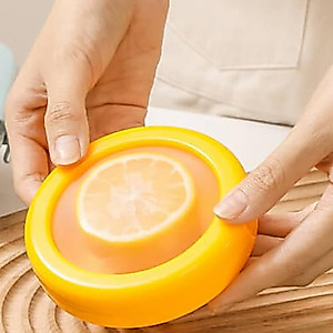 Fruit Keeper For Fridge - Silicone Food Storage Containers | Avocado Saver Container | Fruits Preservation With Sealing Lid | Reusable Food Holder | Fruit Storage Containers For Fridge | Onion Saver