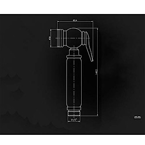 MINJING Hand Held Bidet Sprayer for Toilet, Antique Bronze Brass Toilet Bidets Faucet, Single Cold Water Sprayer Gun Kit, Wall Mount Hygienic Shower Set