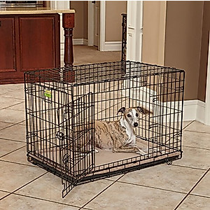 Midwest Homes for Pets Deluxe Micro Terry Pet Bed, Dog Bed & Crate Mat, Taupe