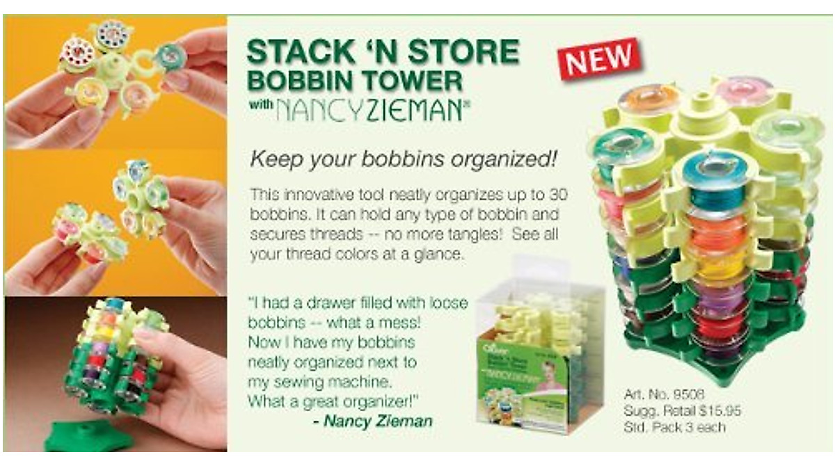 Clover Bobbin Tower - Organize 30 Bobbins Effortlessly