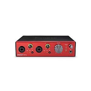 Focusrite Clarett+ 2Pre USB-C Bus-Powered Audio Interface for Music Production, with Two Professional Quality Pre-Amps and Powerful and Transparent Headphone Outputs/Instrument Inputs