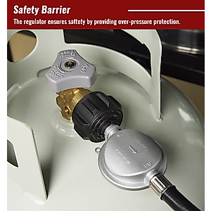 CALPOSE 6 Feet Low Pressure Propane Hose with Regulator, Universal Grill Regulator Hose with 90 Degree Elbow Adaptor for Blackstone 17”/22” Blackstone Tabletop Griddle