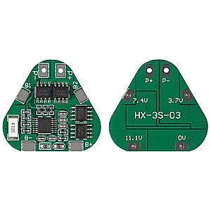 Alinan 6pcs 3S 8A 12V 18650 Lithium Battery Protection Board 10.8V 11.1V 12.6V BMS PCM PCB Overcharge Over-Discharge Protection Module for 3 Li-ion Cell Pack