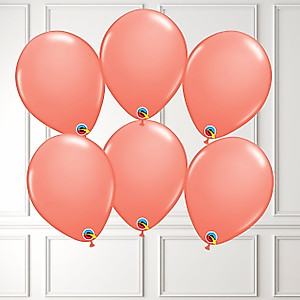 Qualatex 13182 Coral 11"/ 11-inch Round Latex Party Balloons (Pack of 25)