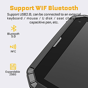 8 inch Rugged Tablet for Android 12, Octa Core Industrial Tablet with Waterproof Drop Proof Enclosure, 4GB RAM 64GB ROM, 8500mAh Battery, 2.4/5G WiFi, GPS,5/13MP Dual Camera, HD Touchscreen(US)