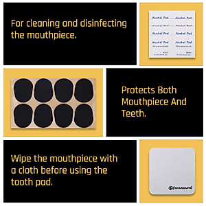 Focusound Saxophone & Clarinet Mouthpiece Cushions, Thick, 0.8mm Black, 8-Pack…