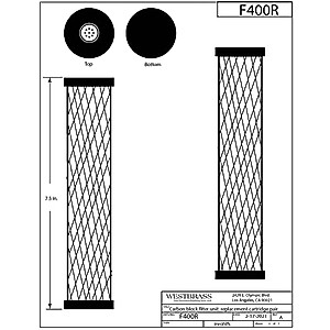 Westbrass CO133-62 8" Touch-Flo Style Pure Cold Water Dispenser Faucet Kit with Filter, 2-Pack Replacement Cartridges, Kitchen Sink Strainer & Disposal Trim Set, Matte Black