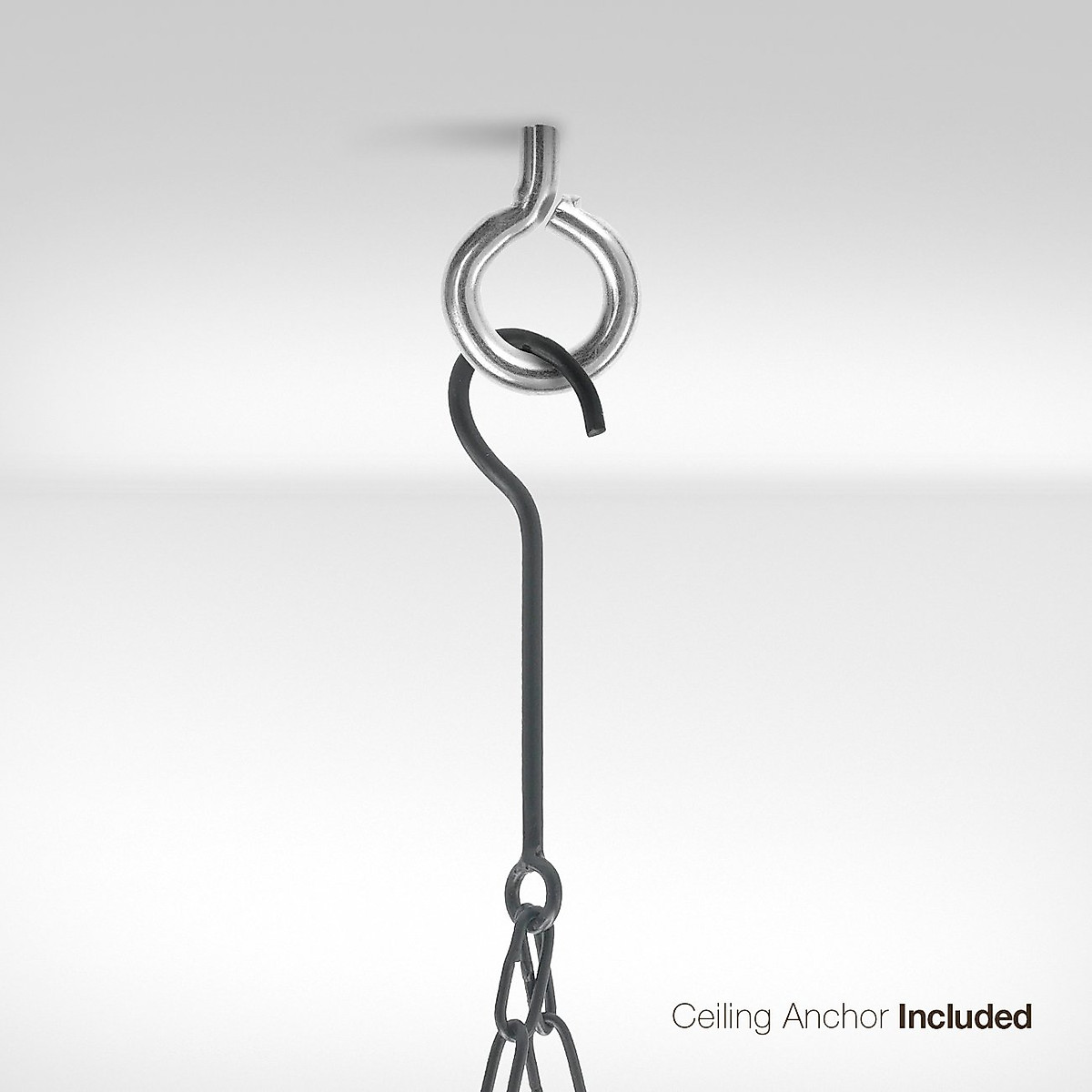 Sorbus® Pot and Pan Rack for Ceiling with Hooks — Decorative Oval Mounted Storage Rack — Multi-Purpose Organizer for Home, Restaurant, Kitchen Cookware, Utensils, Books, Household (Hanging Chrome)