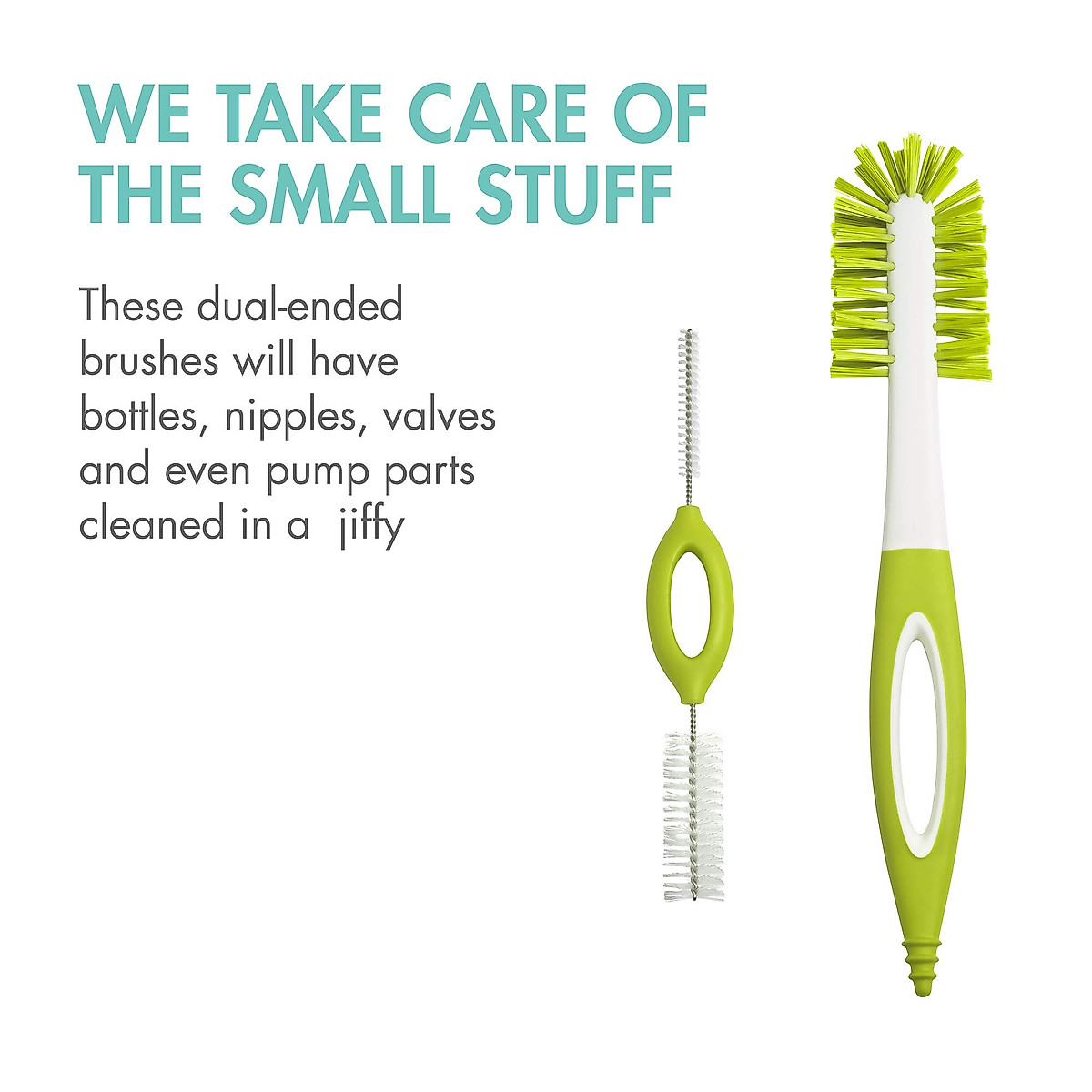 Boon NURSH Silicone Bottles and Grass Bundle Bottles & Cleaning Accessories Starter Set