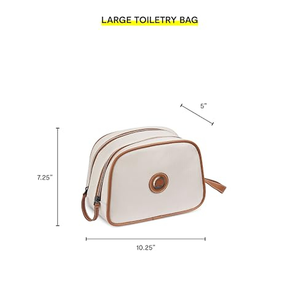 DELSEY PARIS Chatelet 2.0 Toiletry and Makeup Travel Bag, Chocolate Brown