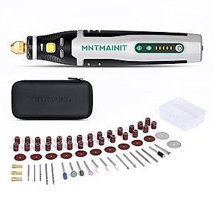 Cordless Rotary Tool, 5 Speed USB Charging Rotary Tool Kits with 62 Accessories，Multi-Purpose 4V Variable Power Rotary Tool for Sanding, Cutting Polishing, Drilling, Engraving, DIY Creations. (Black)
