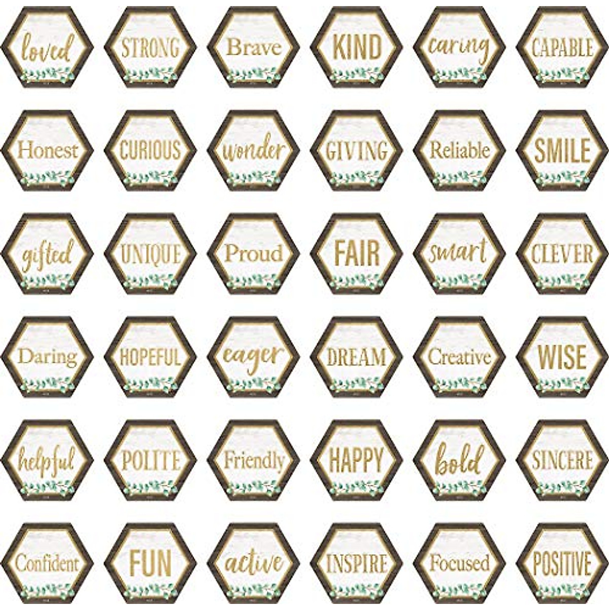 Teacher Created Resources Eucalyptus Positive Words Mini Accents (TCR8476)