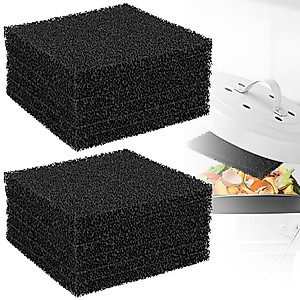 12Pcs Charcoal Filters for Kitchen Compost Bin 12cm Square Activated Carbon Compost Bin Filters Efficient Replacement Compost Filters Compost Bin Kitchen Charcoal Filter 5mm Thick for Countertop Bin ○