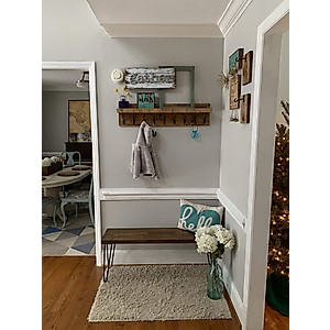 Coat Rack with Shelf (Choose your Length) Towel RackEntryway Organizer Wall Mounted