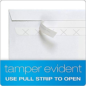 Columbian Envelopes Columbian 9 x 12 Catalog Mailing Envelopes, SimplySafe Tamper Evident, Security Tint, Pull Strip, Peel and Seal Closure, White, 100/Box (COLO930)