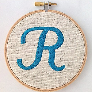 Nursery Alphabet - Embroidered Letter in Hoop