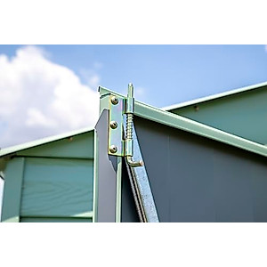 Arrow Select 10' x 8' Outdoor Lockable Steel Storage Shed Building, Sage Green