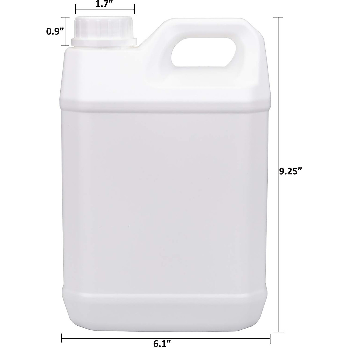 Nicunom 3 Pack 80 Oz Plastic Jugs, F-Style Large Empty Jug Container Bottle with Airtight Lids, Reusable Food-grade BPA Free HDPE Plastic, for Home and Industrial Use, White