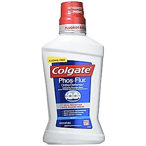 Colgate Phos-Flur Anti-Cavity Fluoride Rinse Mint 16.9 Fl oz (Pack of 3)