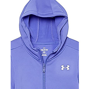 Under Armour Girls Armour Fleece Full Zip Hoodie , (184) Brilliant Violet / / White , Youth Large