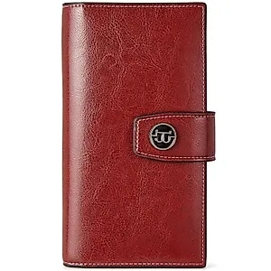 BOSTANTEN Womens Leather Wallets Bundle Genuine Leather Backpack