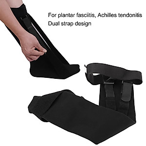 Plantar Fasciitis Night Splint Sock Stretch Sock, Adjustable Straps Night Splint Relief,Calf Stretcher Sleep, Foot Brace for Plantar Fasciitis Achilles Tendinitis Foot Drop (L)