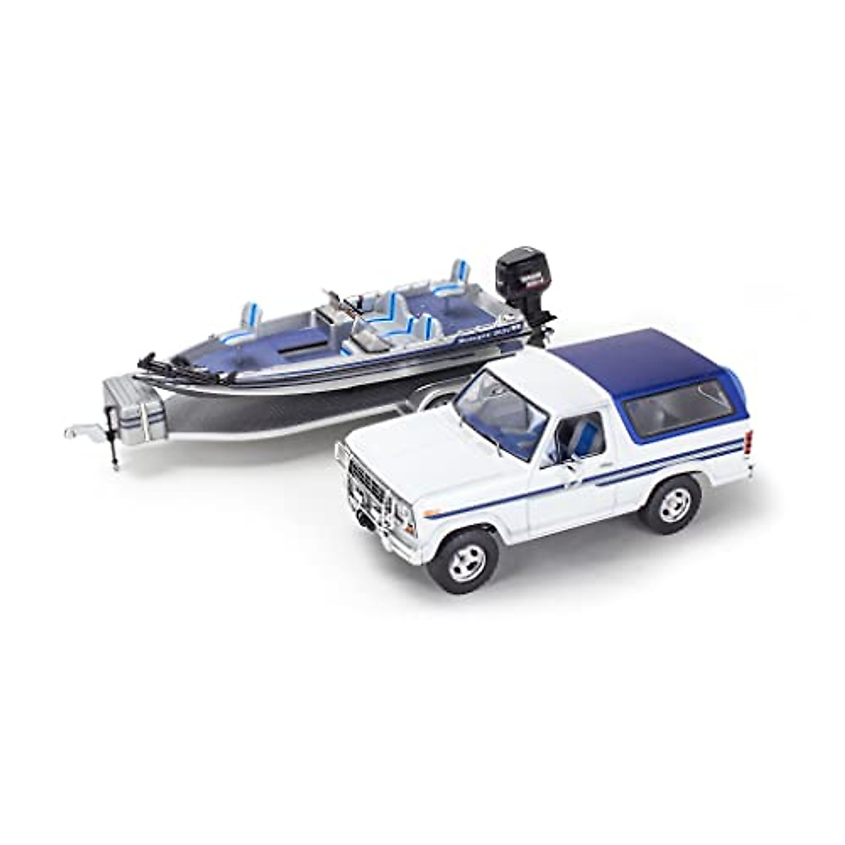 Revell 17242 '80 Ford Bronco w/Bass Boat & Trailer 1:24 Scale 157-Piece Skill Level 5 Model Truck Building Kit
