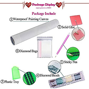 DaiCur Diamond Painting Kits, 9 Pack Gnome Diamond Art Kits for Adults, DIY 5D Round Full Drill Crafts Diamond dotz Home Wall Decor Gifts (12x16inch)