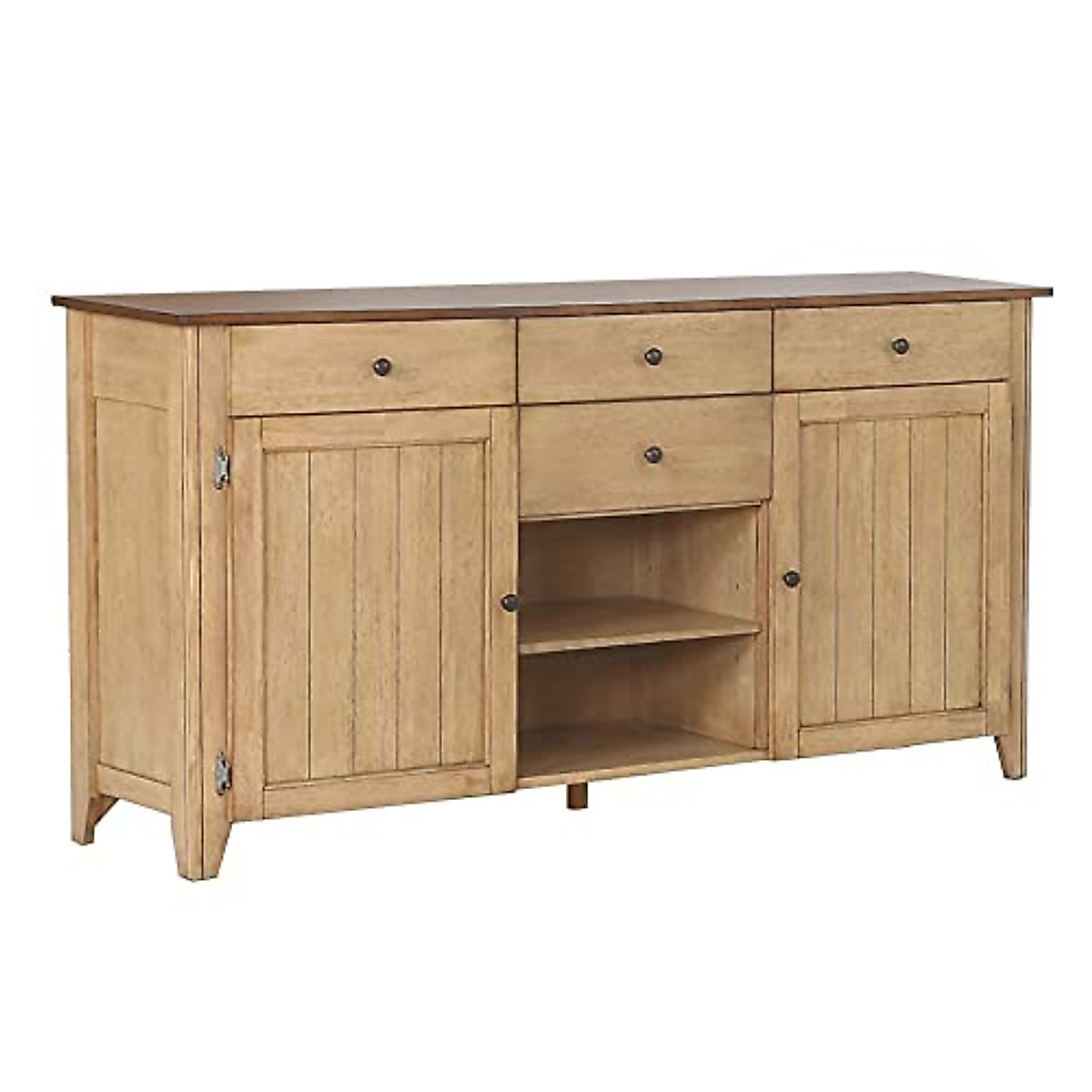 Sunset Trading Brook Sideboard Server, Distressed Wheat/Pecan