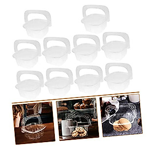 ULTECHNOVO 10pcs Boxes Transparent Cake Box Plastic Dessert Containers Mini Plastic Containers Plastic Cake Containers Mini Cake Containers with Lids Small Pie Box Sushi Packing Box Clear Box