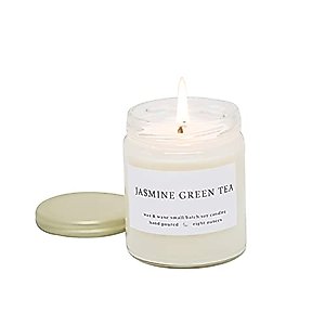 Wax & Wane Jasmine Green Tea Modern Scented Candle - 8 Oz Soy Candles Gifts For Women For Home Décor, 40+ Hours Long Lasting Scented Candles Handmade In The USA From 100% Natural Soy Wax