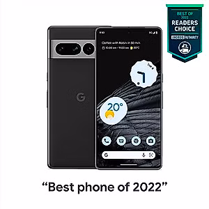 Google Pixel 7 Pro 5G 256GB 12GB RAM 24-Hour Battery Universal Unlocked for All Carriers - Obsidian