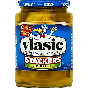 Vlasic Stackers Kosher Dill Pickles, Keto Friendly, 24 FL OZ