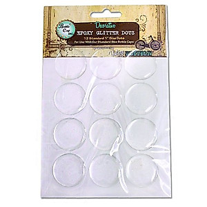 Bottle Cap 1-Inch Glitter Epoxy Dots, Standard
