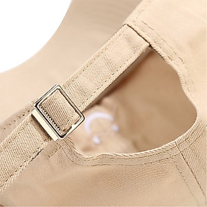 Umeepar Smile Face Baseball Cap for Women Men Adjustable Low Profile Unstructured Cotton Dad Hat (Beige)