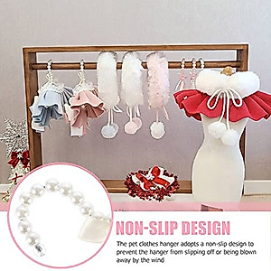Balacoo Baby Clothes Rack Metal Hangers Metal Clothes Hanger Pet Clothes Hangers Pearl Beads Dog Apparel Hangers Anti- Slip Baby Coat Hangers for Dog Cat Baby Toddler Small Coat White s