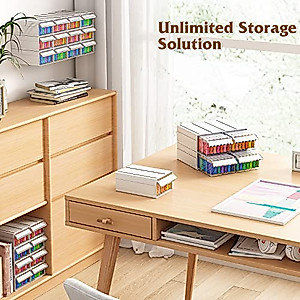 Quefe 4pcs Diamond Painting Storage Containers, 152 Slots Stackable Drawer Bead Organizer with Diamond Painting Accessories for Bead, Diamonds DIY Art Craft, Rhinestones, Seed