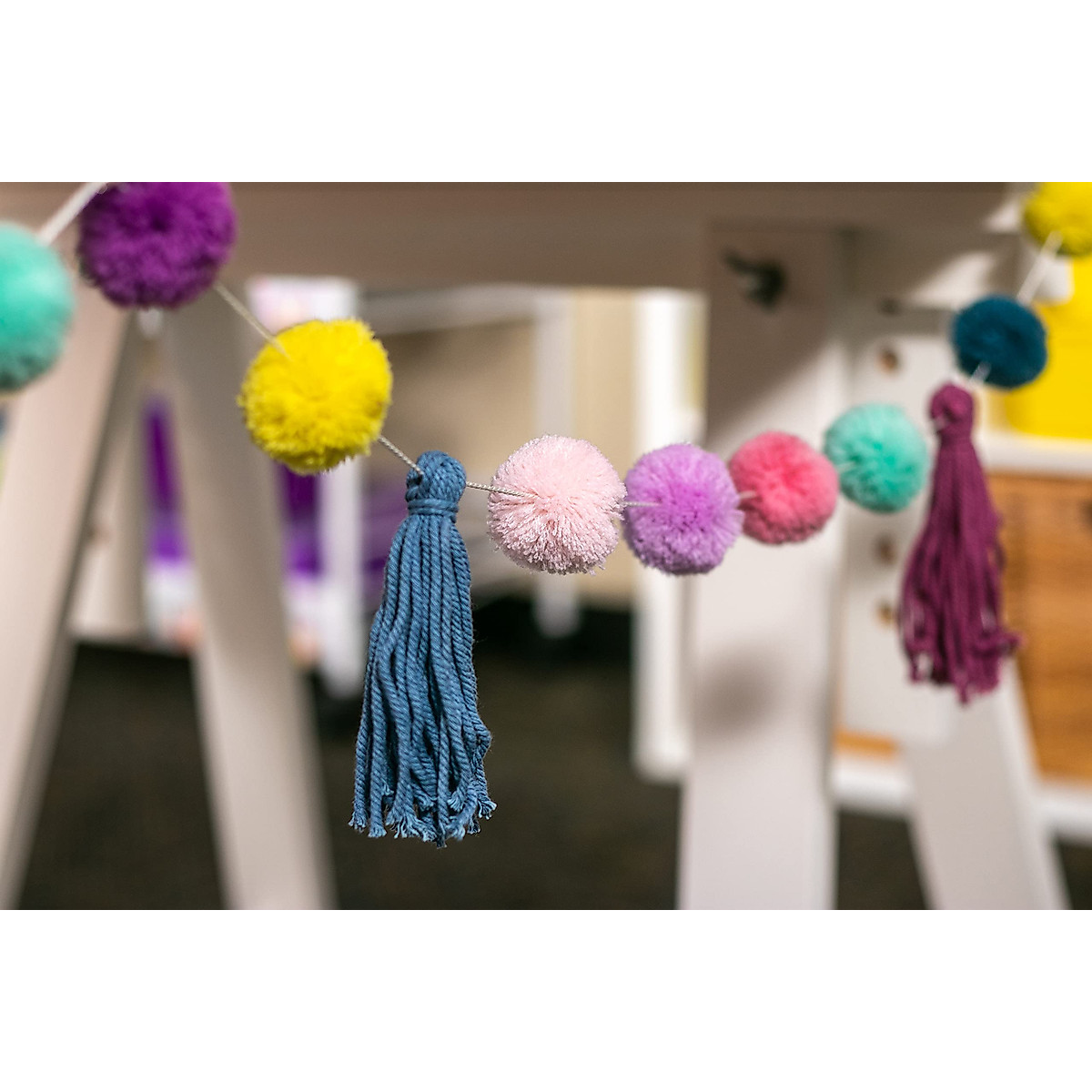 Oh Happy Day Pom-Poms and Tassels Garland