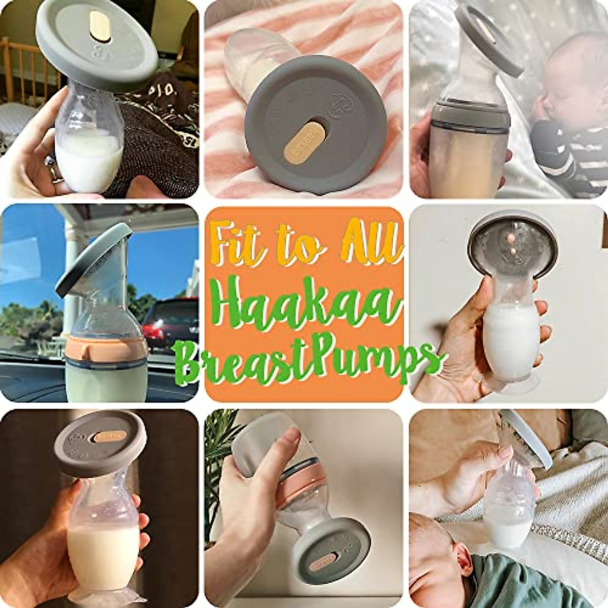 haakaa Lid New Leak-Proof Dust-Proof Silicone Lid Fits All Haakaa Manual Breast Pumps, 1 pc