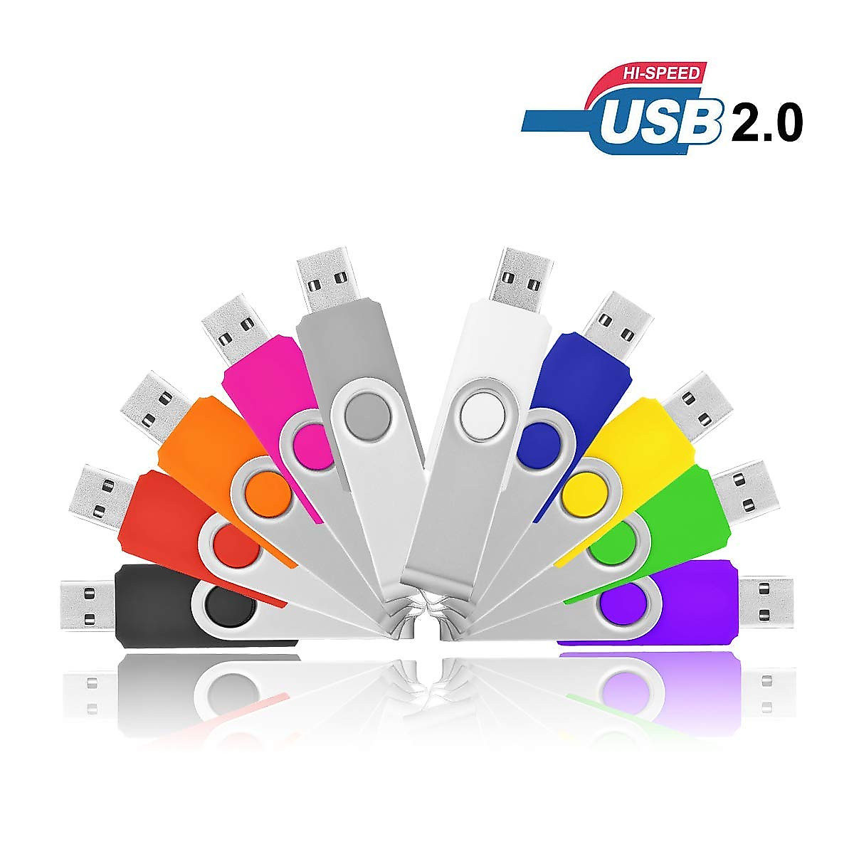 10 Pack , (64GB-8MB) USB Stick Flash Drive USB Thumb Drive Jump U Disk Pen Drive USB Memory Stick LOT (10PCS - 8MB (Not GB))
