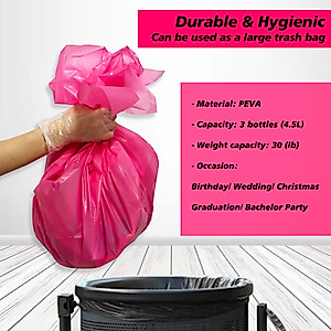 Hot Pink Plastic Table Cloth 4 Pack Disposable Plastic Table Cloth Party Table Cover Girls Party Table Clothes for Baby Shower Gender Reveal Birthday Party Decorations 54" X 72" (Hot Pink 4 Pack)