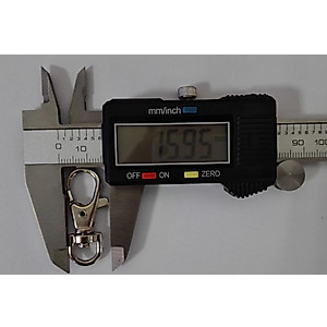 Honbay® Silver Chrome Color Swivel Eye Lobster Snap Clasp Hook for Key Ring 38x16mm