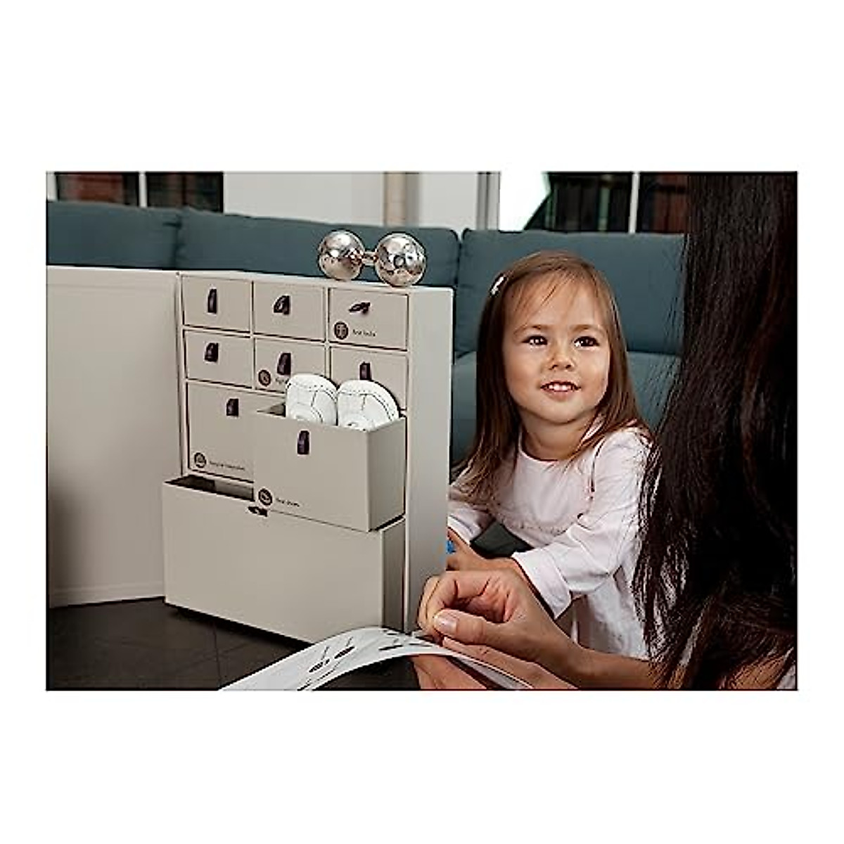 Savor | Deluxe Baby Keepsake Box | Fabric Bound Acid-Free Newborn Keepsake and Memory Organizer with Labels for Pregnancy, Mother’s Day, Baby Shower, New Baby and Maternity Gifting