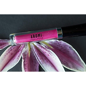 Aromi Hot Pink Metallic Liquid Lipstick | Magenta Lip Color with Shimmery Finish, Vegan, Cruelty-free, Long-Lasting and Smudge Proof (Fab Flamingo)