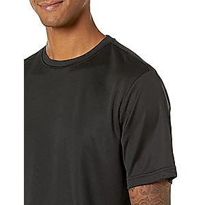 Amazon Essentials Men's Active Performance Tech T-Shirt (Available in Big & Tall), Pack of 2, Black, Large