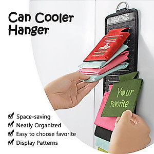AVMDOM Cooler Holder, Can Cooler Organizer Wall Mount for Easy Display and Access, Hang Up to 22 Coolers, Beer Can Sleeves Holders Cooler Storage, Can Cooler Dispenser for Home, Beer Gift for Men